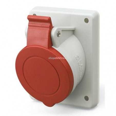 Enchufe hembra embutido 10° IP44 32A 380V 3P más T 6H